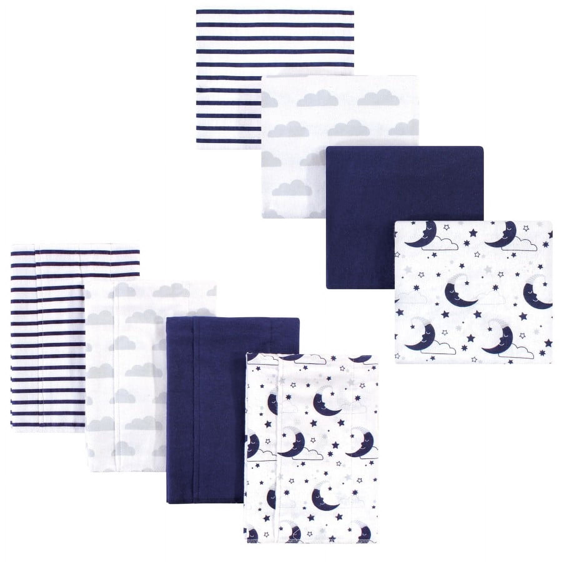Hudson Baby Boys Cotton Flannel Burp Cloths and Receiving Blankets (8 ...