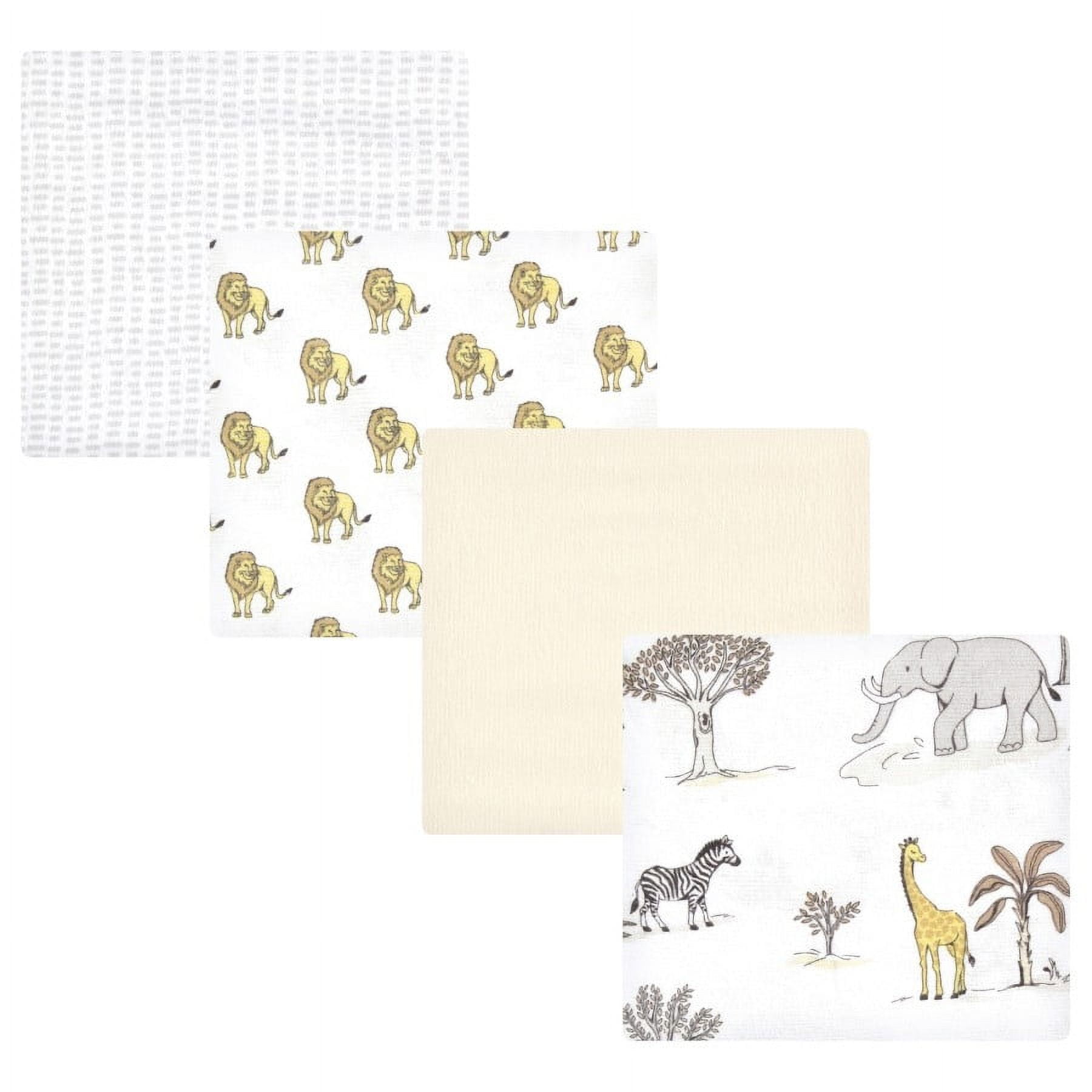 Hudson Baby Cotton Flannel Receiving Blankets, Neutral Safari World ...