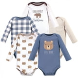 Hudson Baby Cotton Long-Sleeve Bodysuits, 5-Pack, Newborn- 24 Months ...
