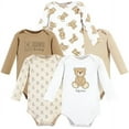 Hudson Baby Cotton Long-Sleeve Bodysuits, Teddy Bears 5-Pack, Preemie ...