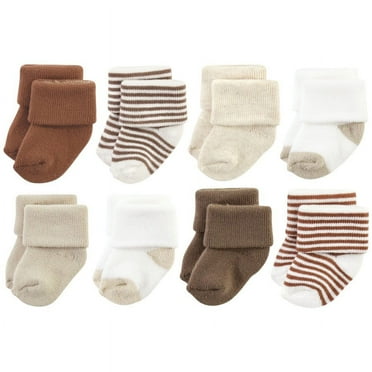 Hudson Baby Cotton Rich Baby Terry Socks 16-Pack, Neutral Woodland, 6 ...