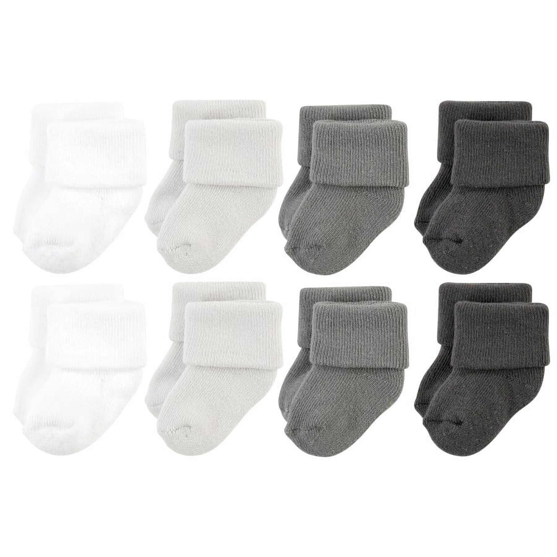 Hudson Baby Unisex Baby Socks, Gray and White (6 Pack) - Walmart.com