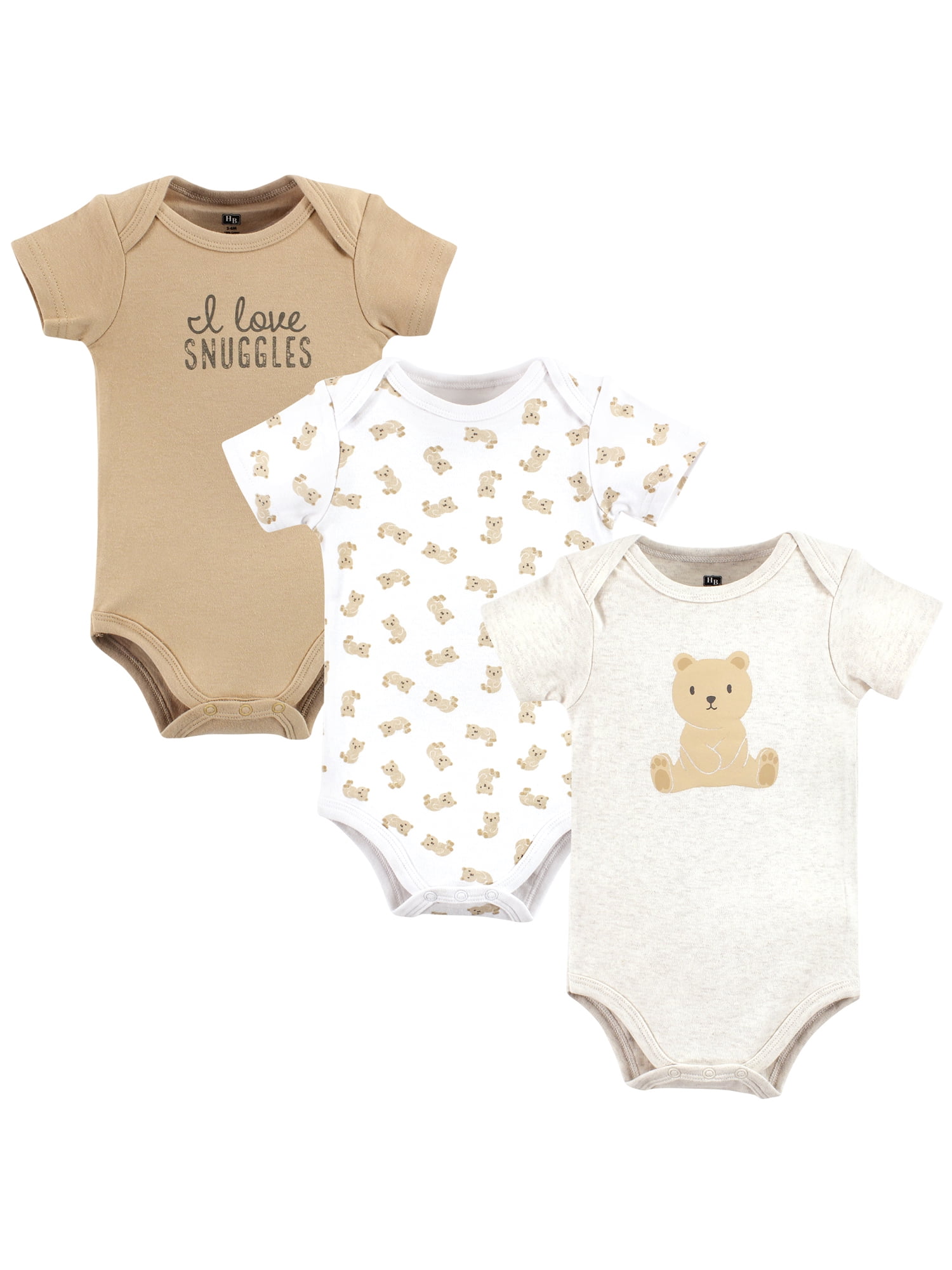 Hudson Baby Cotton Short Sleeve Bodysuits - 3-Pack - Walmart.com