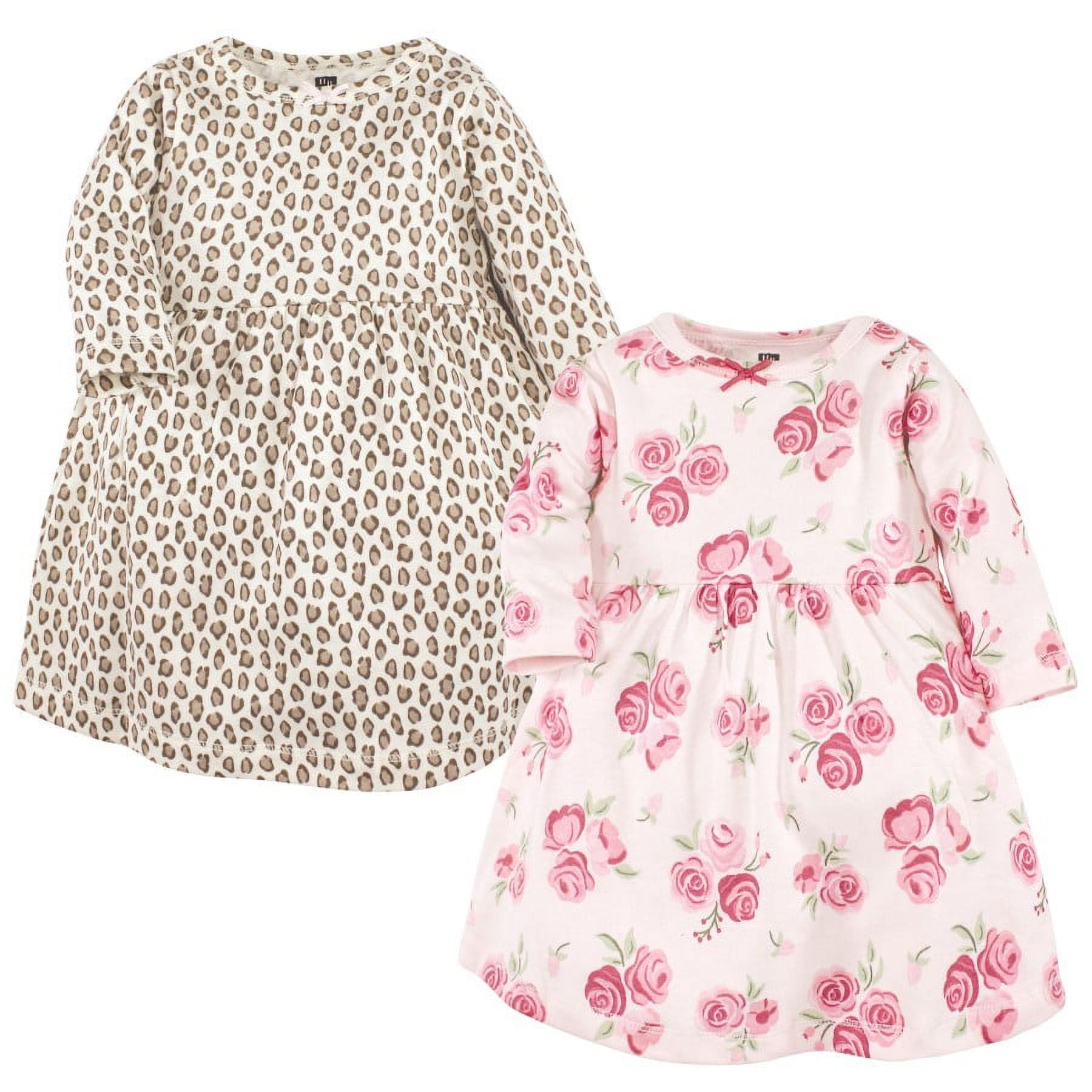 Hudson Baby Girl Cotton Dresses, Blush Rose Leopard, 9-12 Months ...