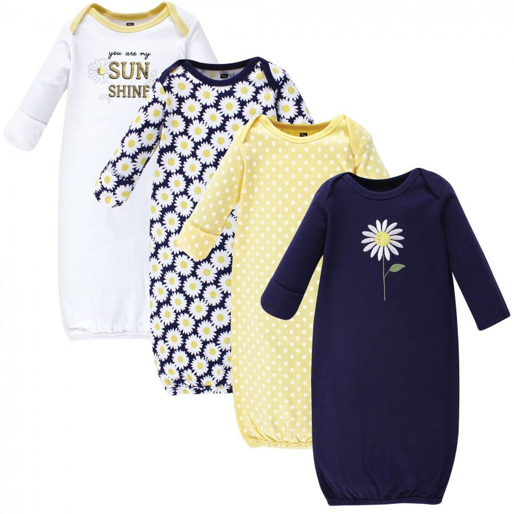Hudson Baby Girl Cotton Gowns, Daisy, Preemie/Newborn - Walmart.com
