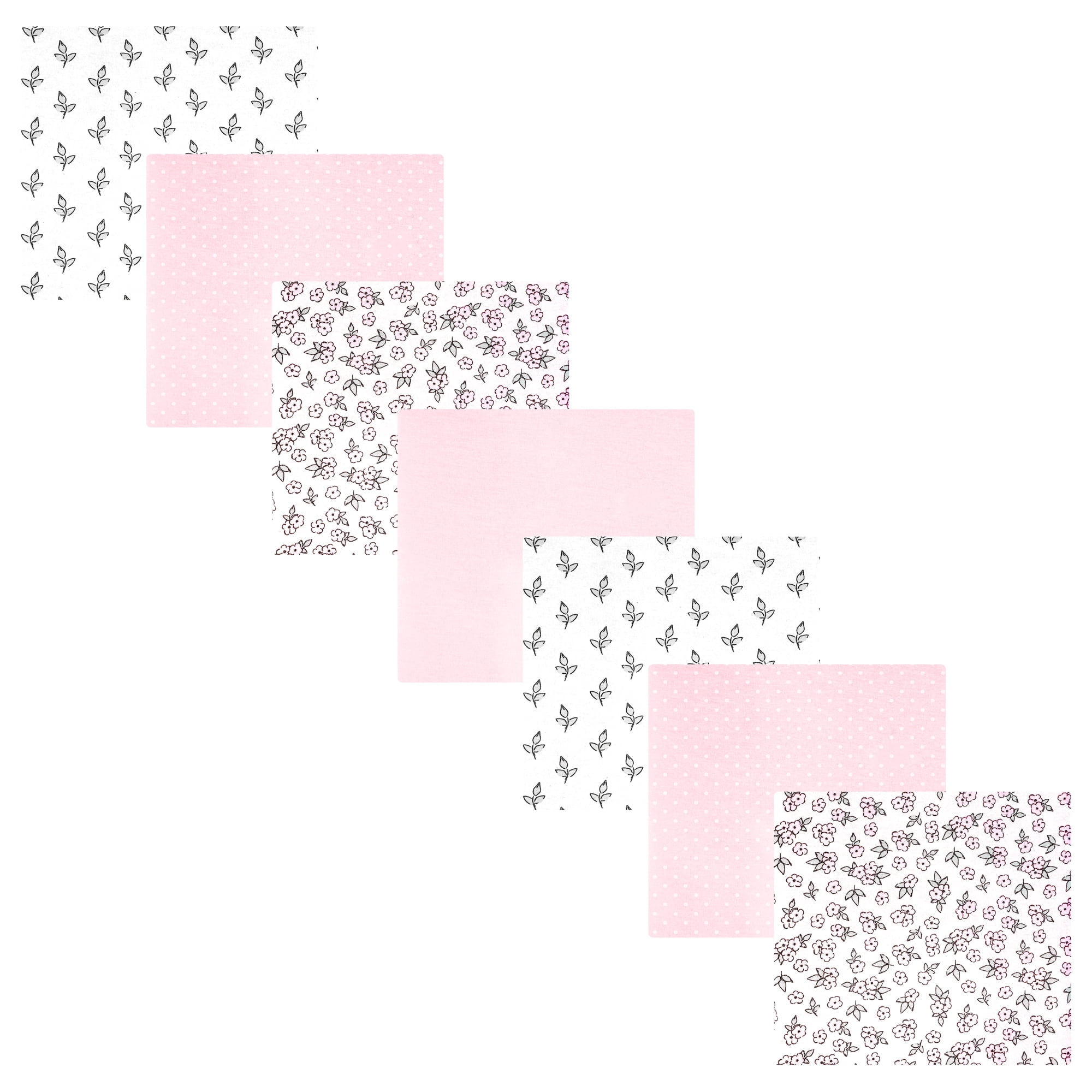Hudson Baby Girl Cotton Polyester Flannel Receiving Blankets Bundle 7 ...