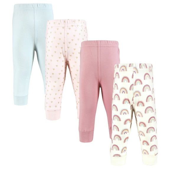 Hudson Baby Girls Cotton Pants and Leggings, Soft Rainbow, 9-12 Months ...