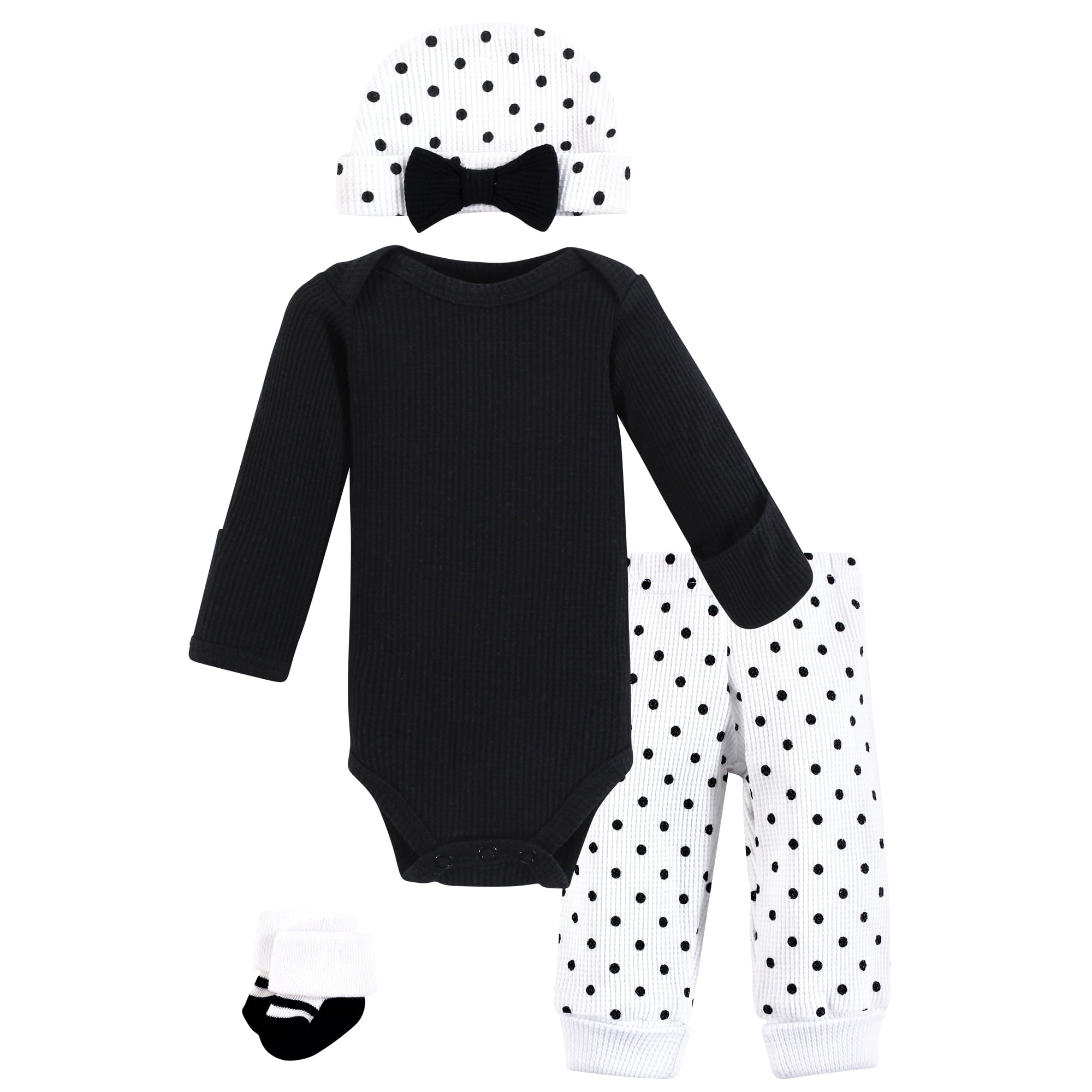 Hudson Baby Thermal Comfort Preemie Layette Set 4pc Long Sleeve Outfit ...