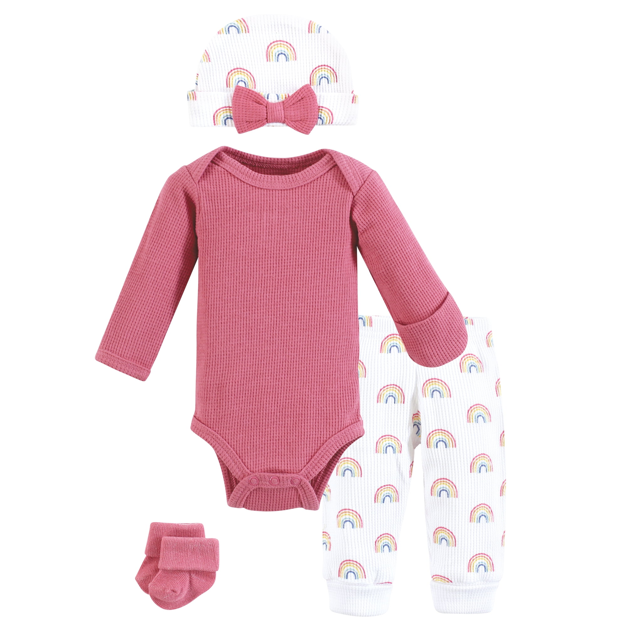 Hudson Baby Preemie Layette Set - 4pc Outfit for Tiny Newborns ...