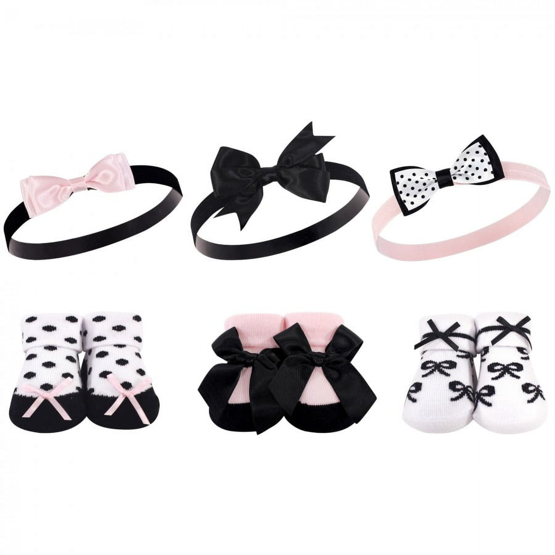 Hudson Baby Headband and Socks Giftset, Infant Girl, Cotton Spandex, 0 ...