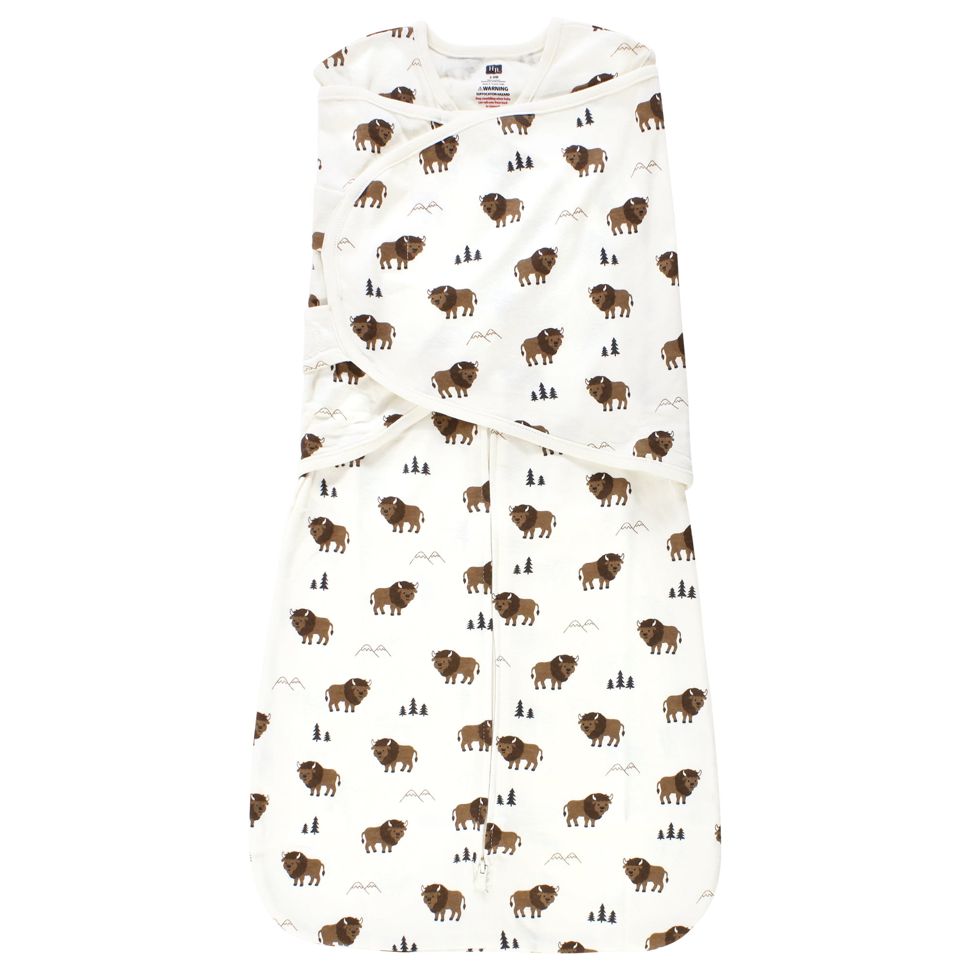 Hudson Baby Newborn Sleeper Swaddle Sack, Wild Buffalo, 0-3 Months ...