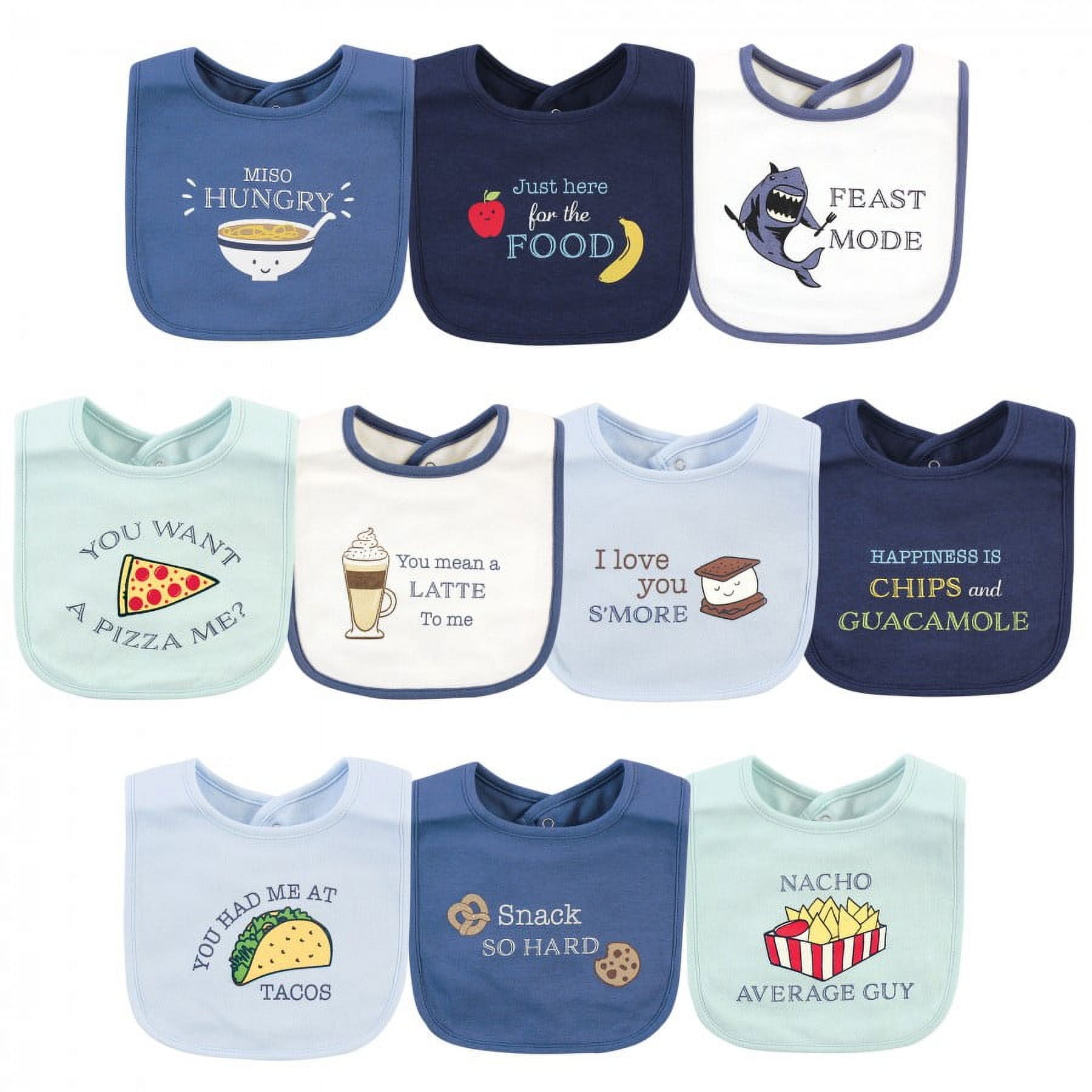 Hudson Baby Infant Boy Cotton Bibs, Food Puns Boy, One Size - Walmart.com