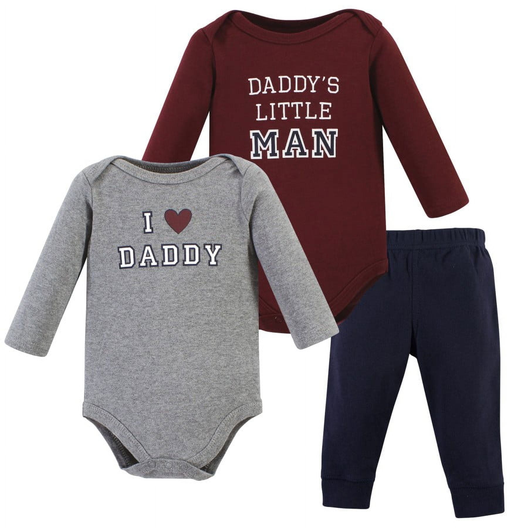 Hudson Baby 2 Cotton Long Sleeve Bodysuits and Pant Set, Preemie - 24 ...
