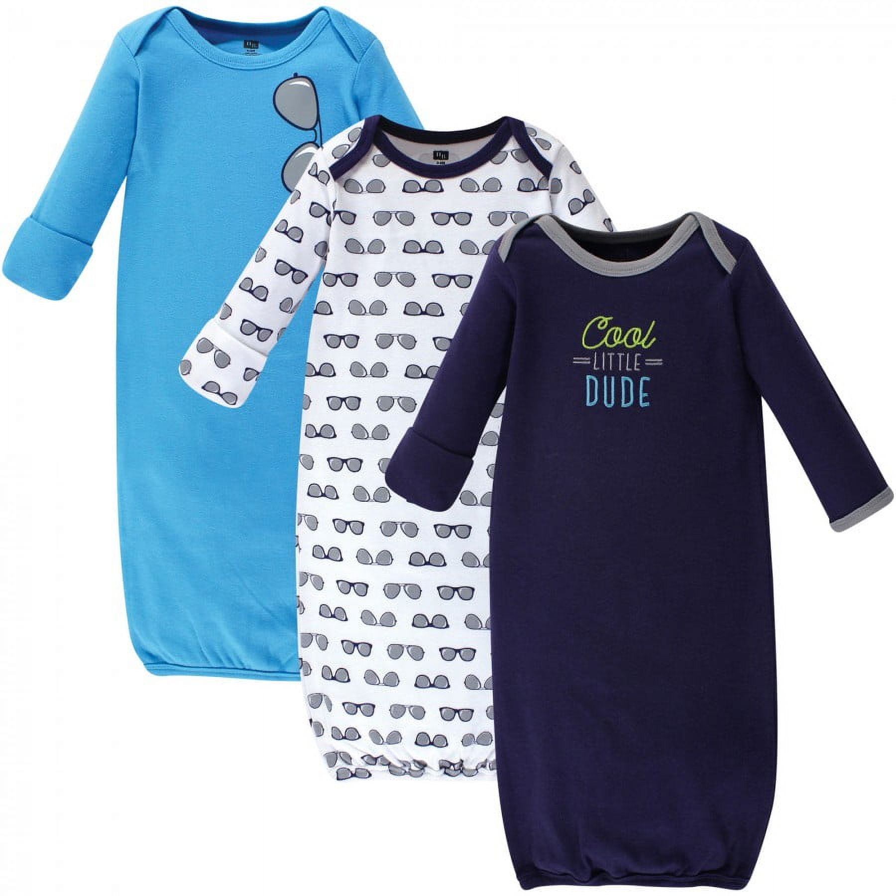Hudson Baby Infant Boy Cotton Gowns, Cool Little Dude, Preemie/Newborn ...
