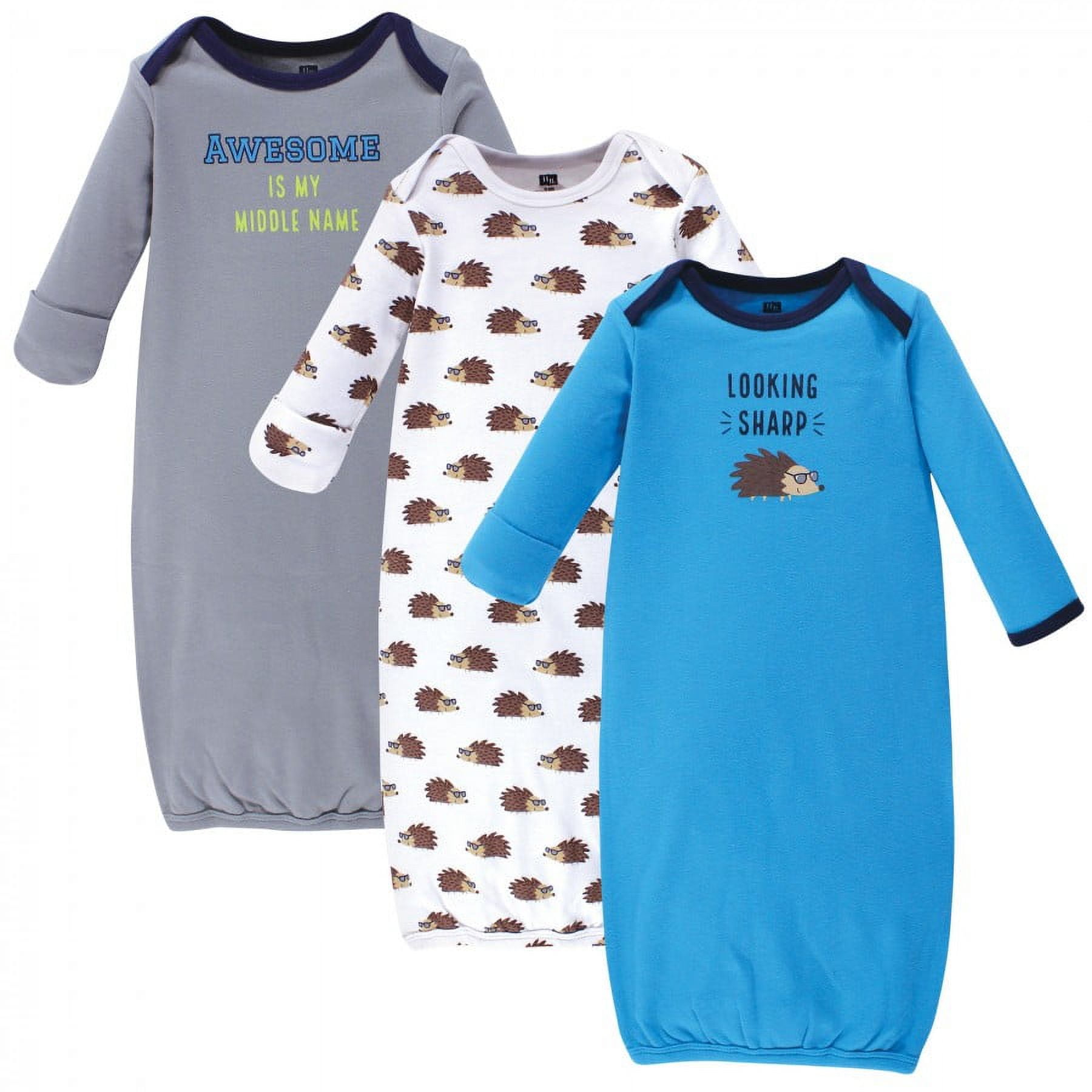 Hudson Baby Infant Boy Cotton Gowns, Hedgehog, Preemie/Newborn ...