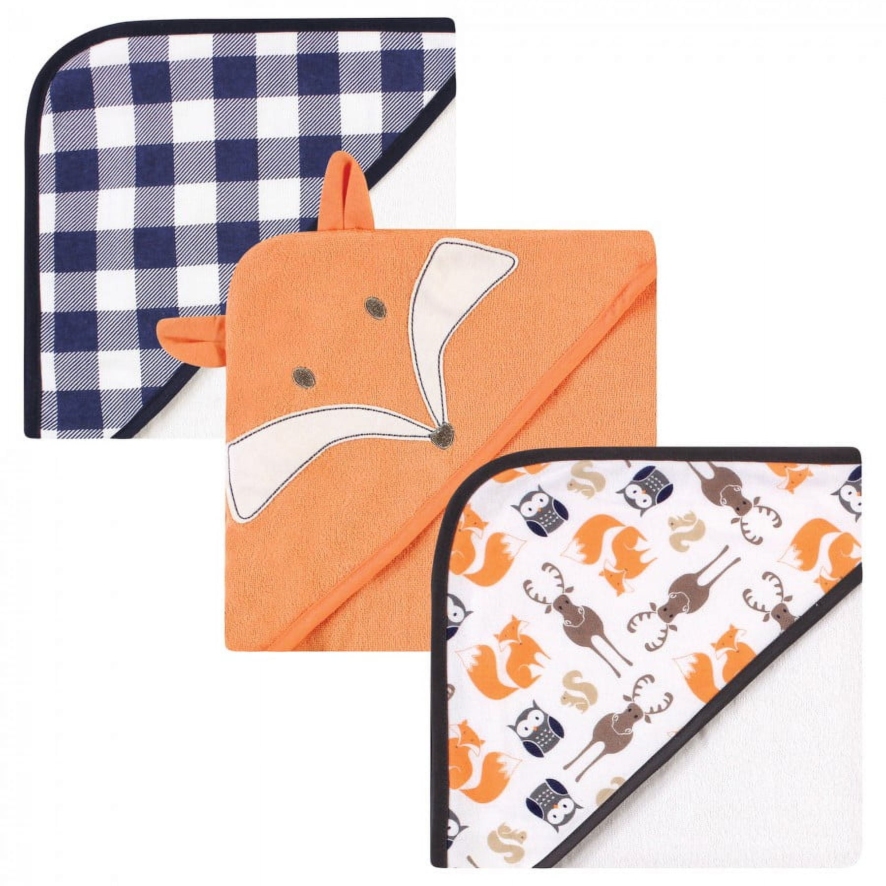 Hudson Baby Infant Boy Cotton Rich Hooded Towels, Fox, One Size ...
