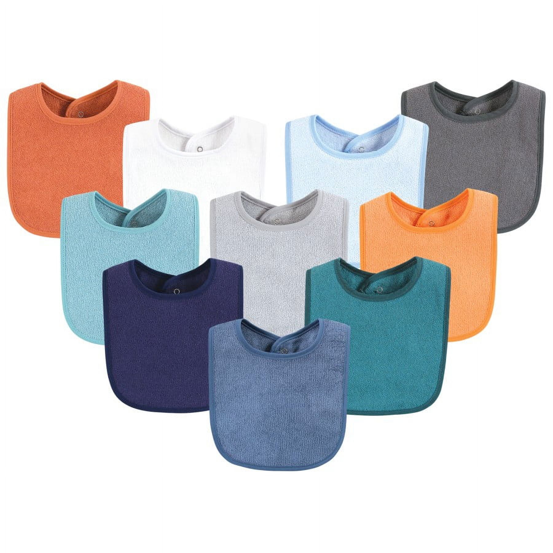 Hudson Baby Infant Boy Drooler Bib with Waterproof Lining, Blue Orange ...