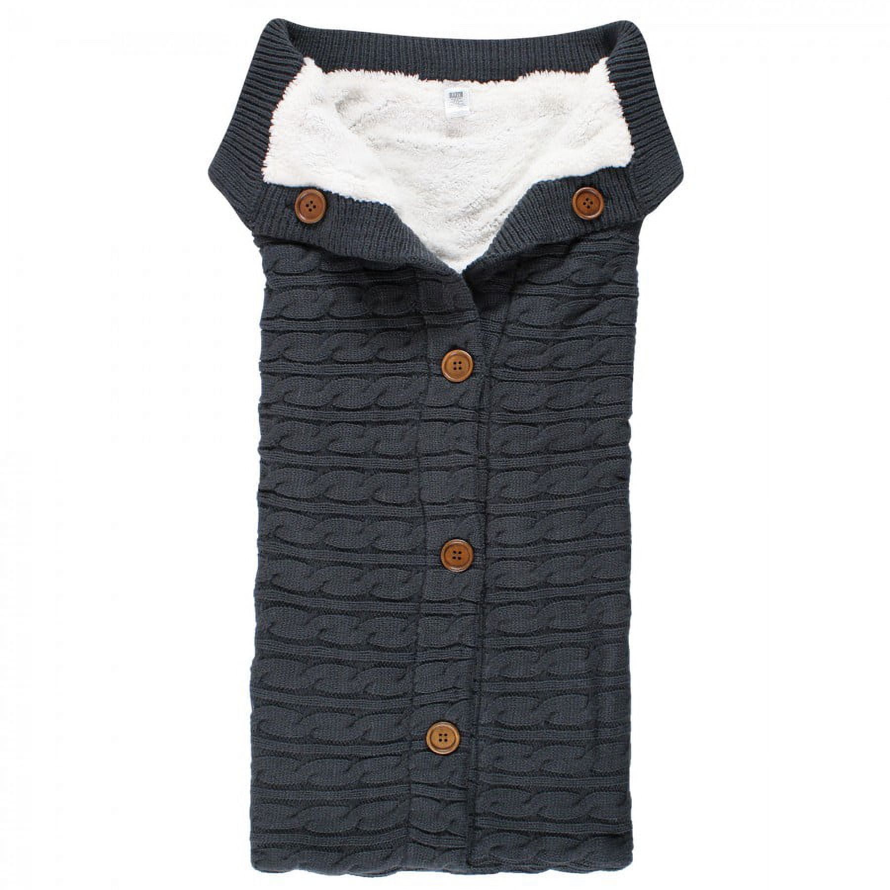 Hudson Baby Infant Boy Faux Shearling Knitted Baby Lounge Stroller Wrap ...