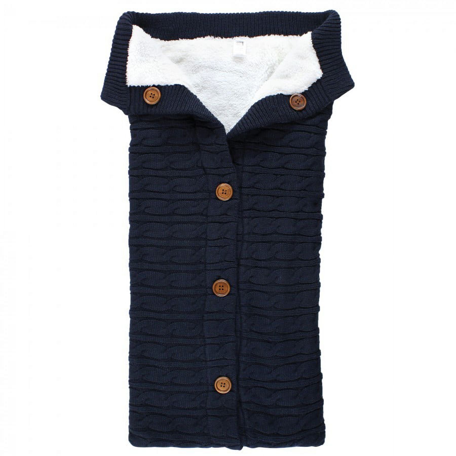 Hudson Baby Infant Boy Faux Shearling Knitted Baby Lounge Stroller Wrap ...