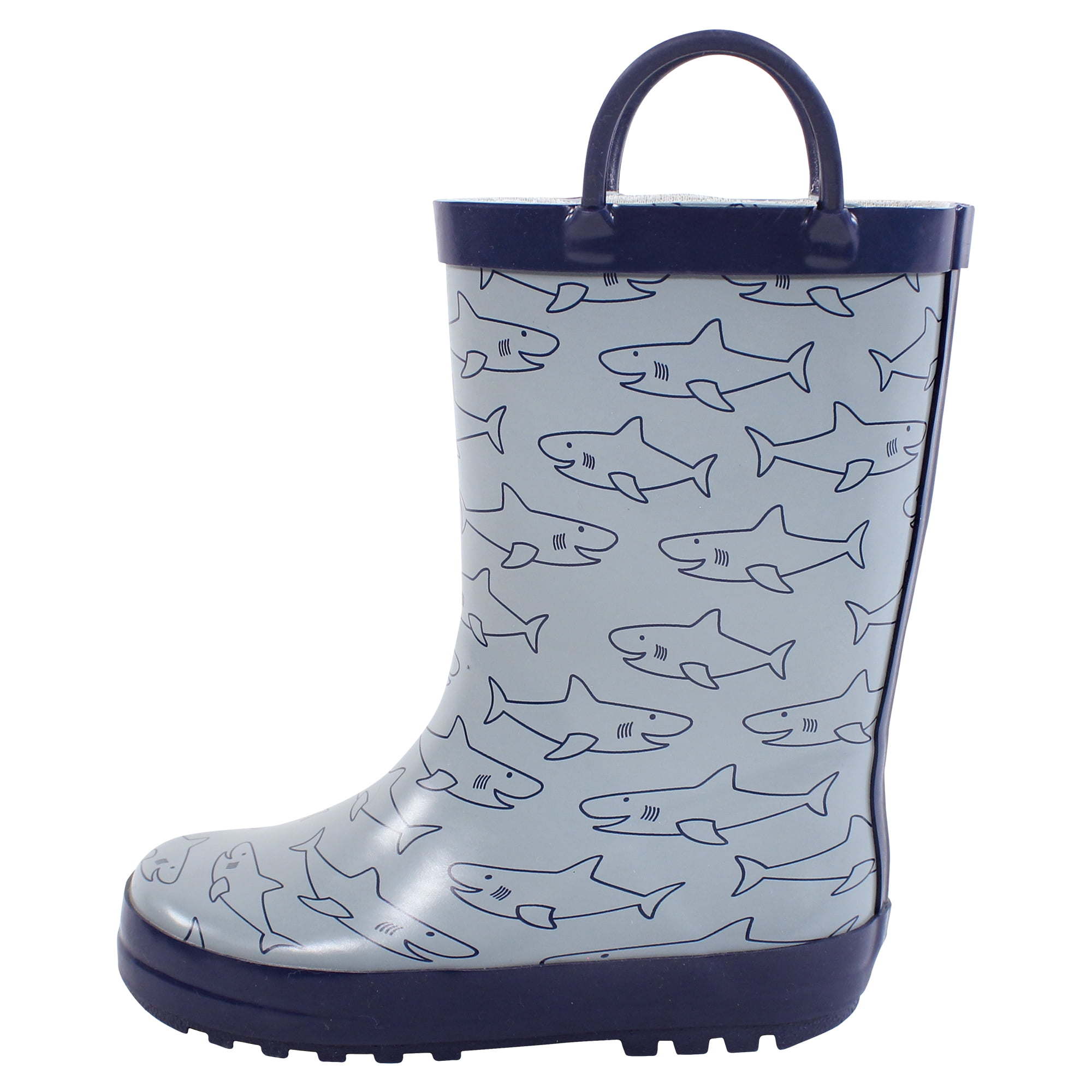 Hudson Baby Infant Boy Rain Boots, Gray Sharks, 4 Toddler - Walmart.com