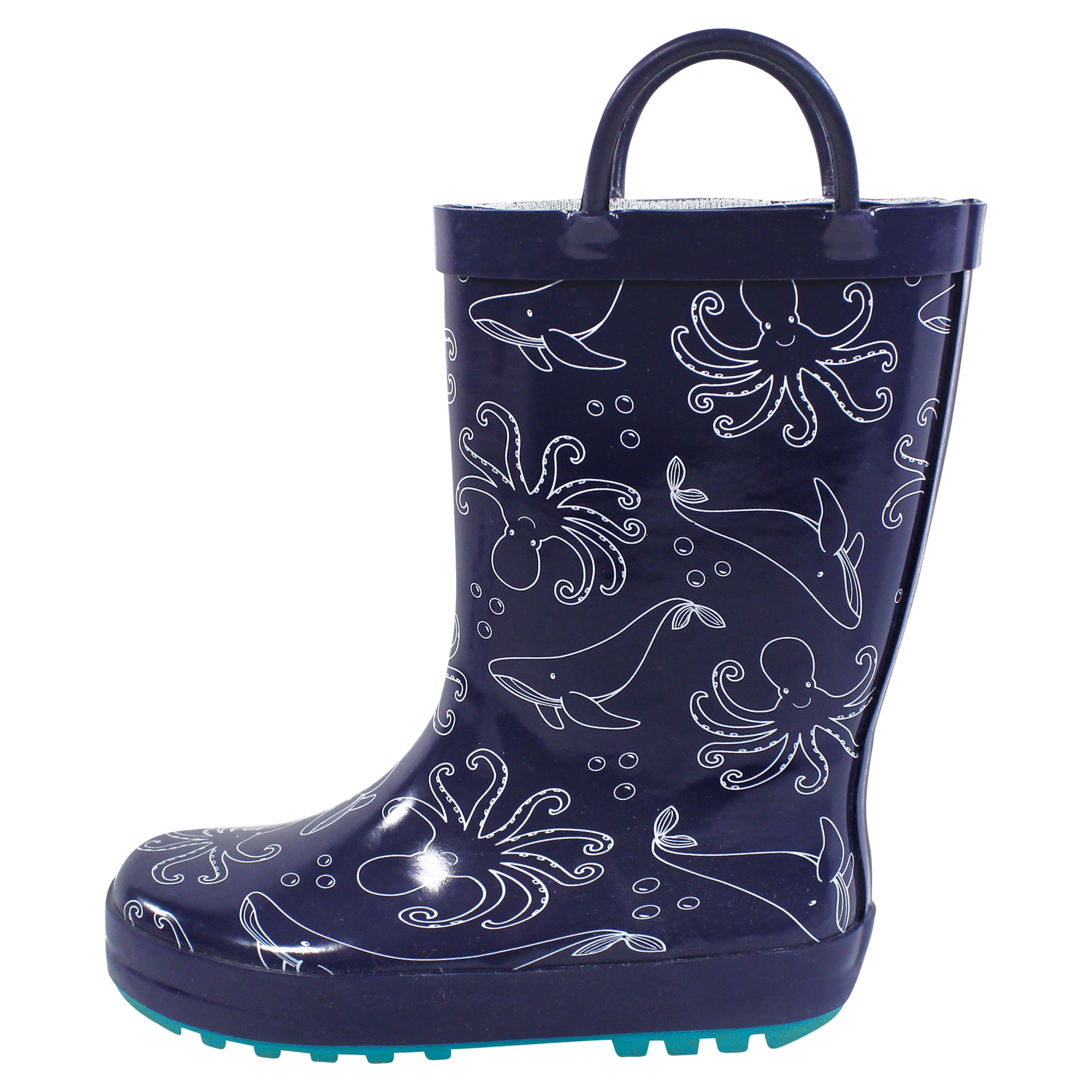 Hudson Baby Infant Boy Rain Boots, Sea Octopus, 5 Toddler - Walmart.com