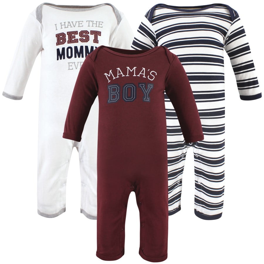 Hudson Baby Infant Boys Cotton Coveralls, Mamas Boy, 6-9 Months ...