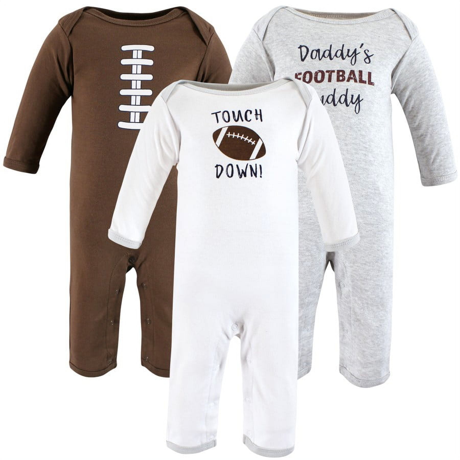 Hudson Baby Infant Boys Cotton Coveralls, Touch Down, 0-3 Months ...