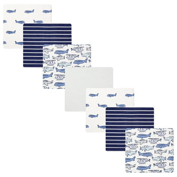 Hudson Baby Infant Boys Cotton Flannel Receiving Blankets 7-Pack Bundle ...