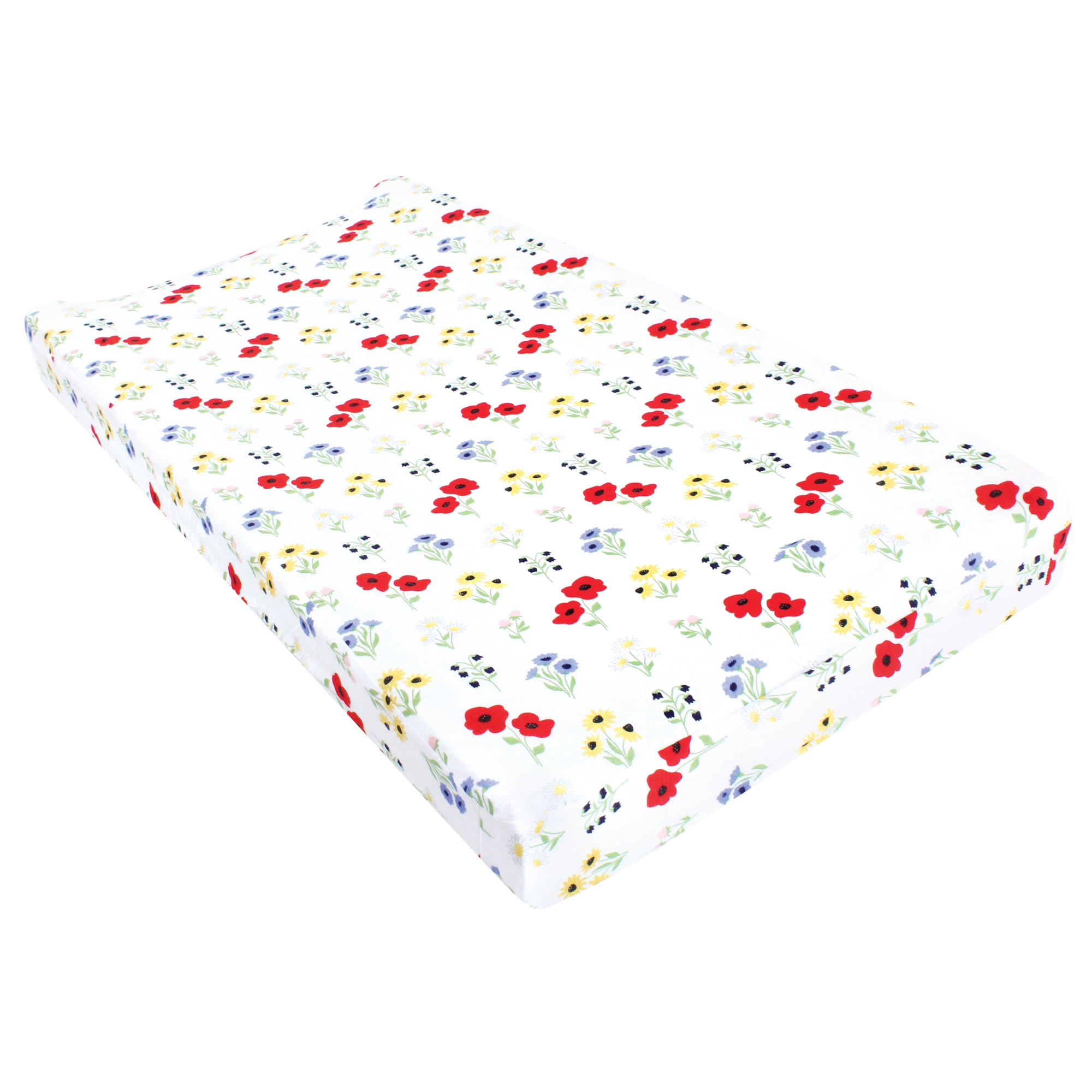 Hudson Baby Infant Girl Changing Pad Cover, Wildflower, One Size ...