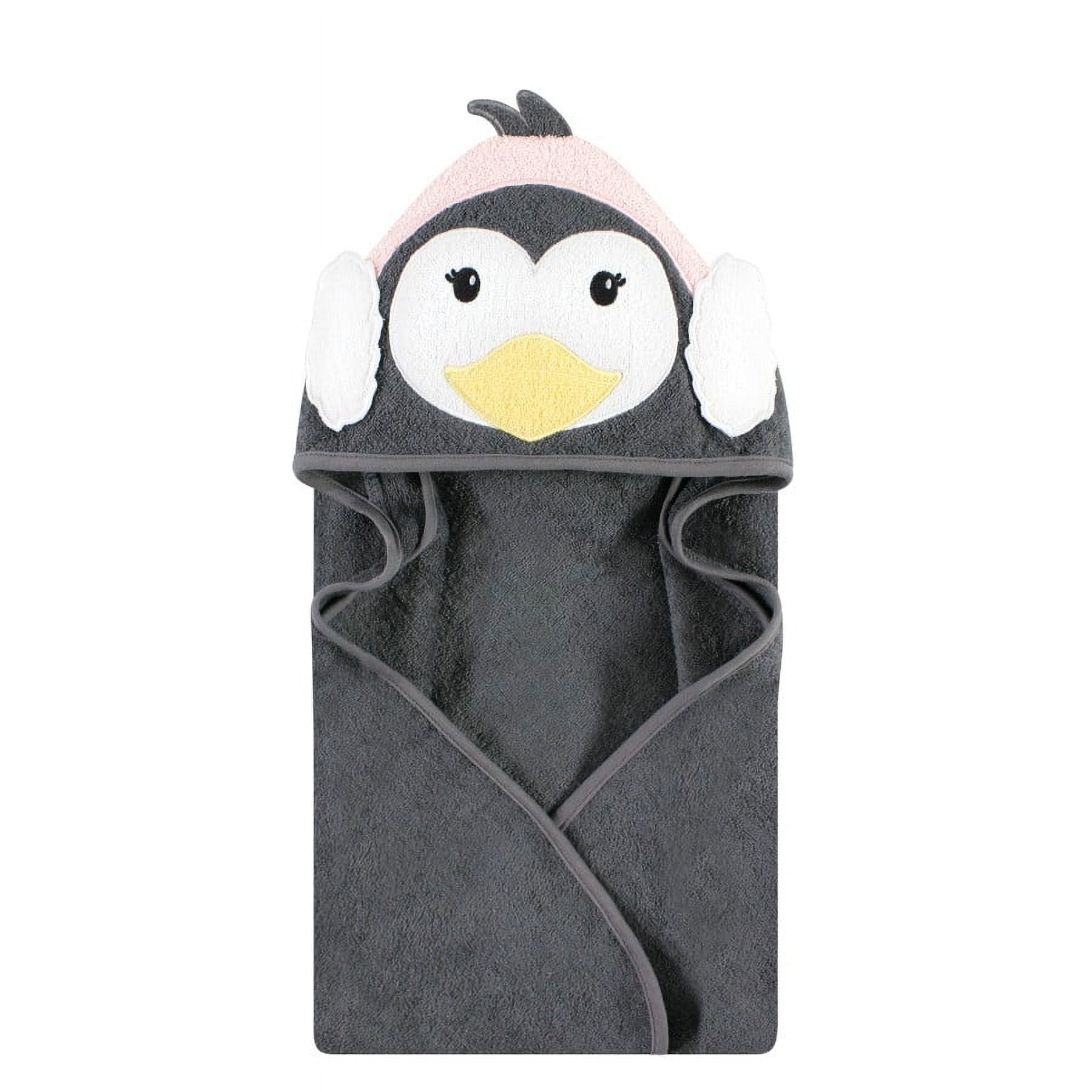Hudson Baby Infant Girl Cotton Animal Face Hooded Towel, Earmuff ...