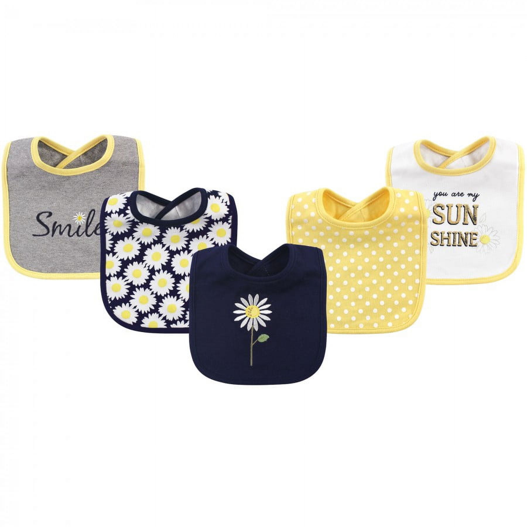 Hudson Baby Infant Girl Cotton Bibs 5pk, Daisy, One Size - Walmart.com
