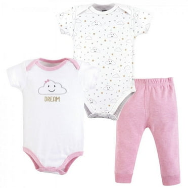 Hudson Baby Infant Girl Cotton Bodysuit and Pant Set, Sugar Spice, 9-12 ...