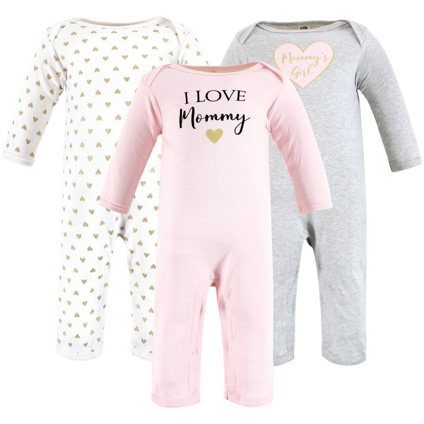 Hudson Baby Infant Girl Cotton Coveralls, Girl Mommy, 0-3 Months ...