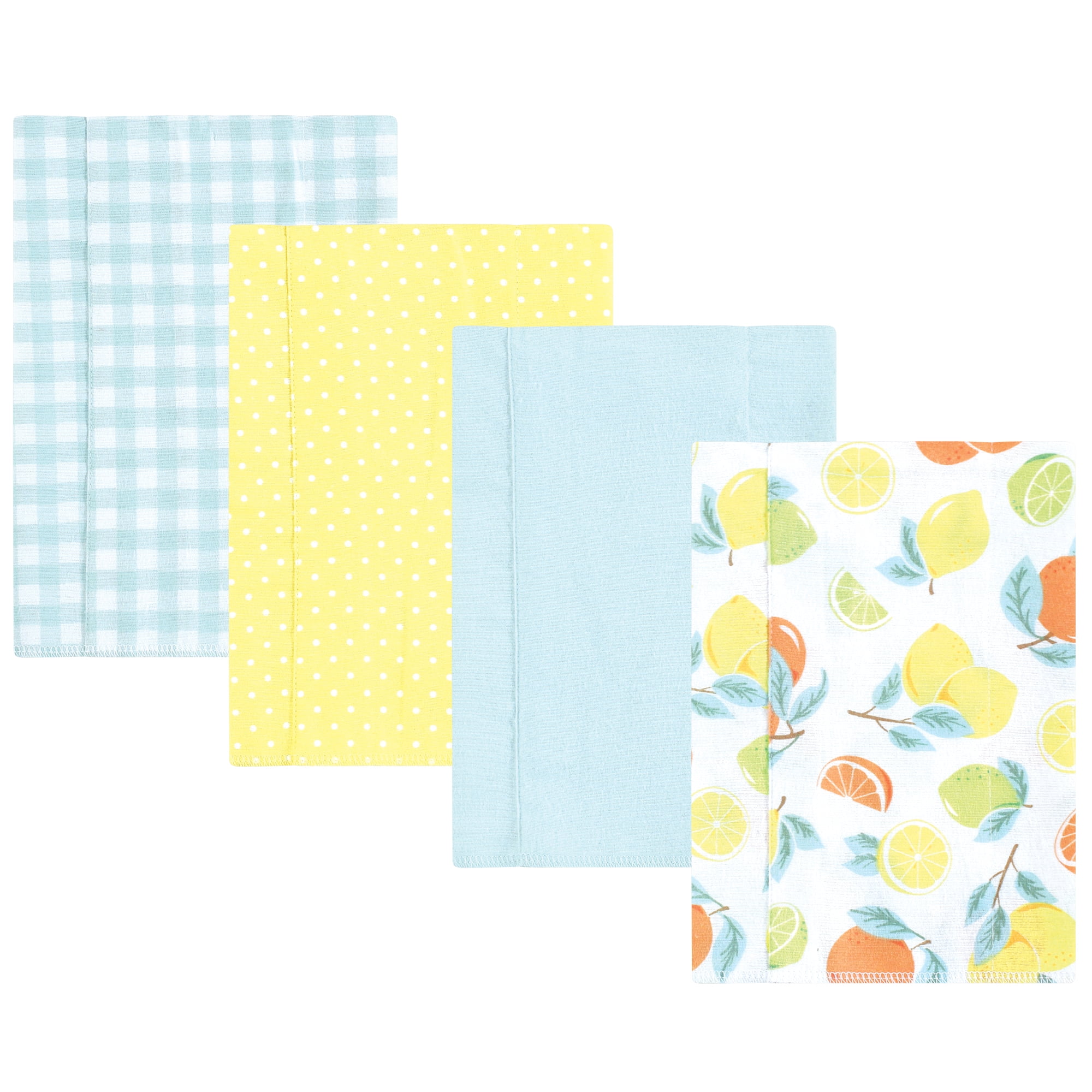 Hudson Baby Infant Girl Cotton Flannel Burp Cloths, Citrus Mint, One ...