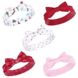 Hudson Baby Infant Girl Cotton Headbands 5pk, Sparkle Trees, 0-24 ...