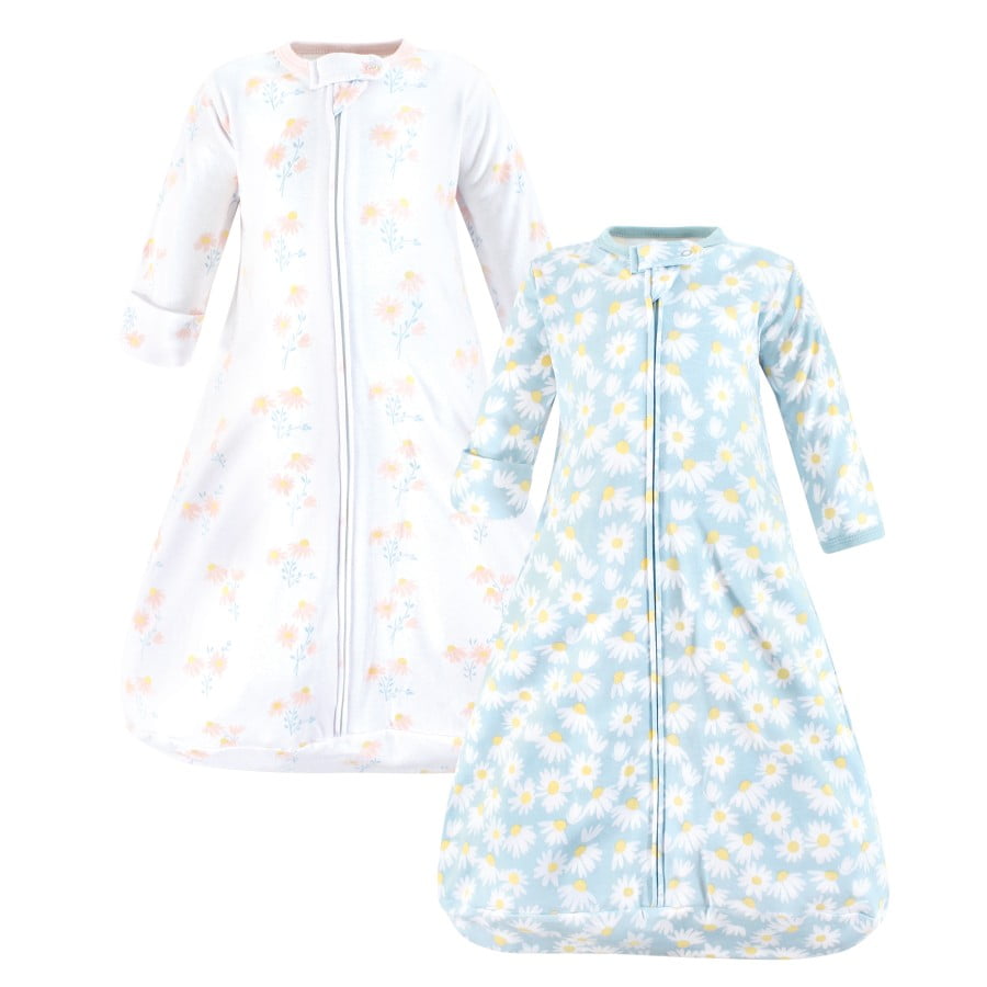 Hudson Baby Infant Girl Cotton Long-Sleeve Sleep Sack, Mixed Daisy, 0-3 ...