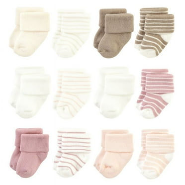 Hudson Baby Cotton Rich Newborn and Terry Socks, Neutral Woodland, 6-12 ...