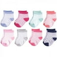 Hudson Baby Infant Girl Cotton Rich Newborn and Terry Socks, Stripes ...
