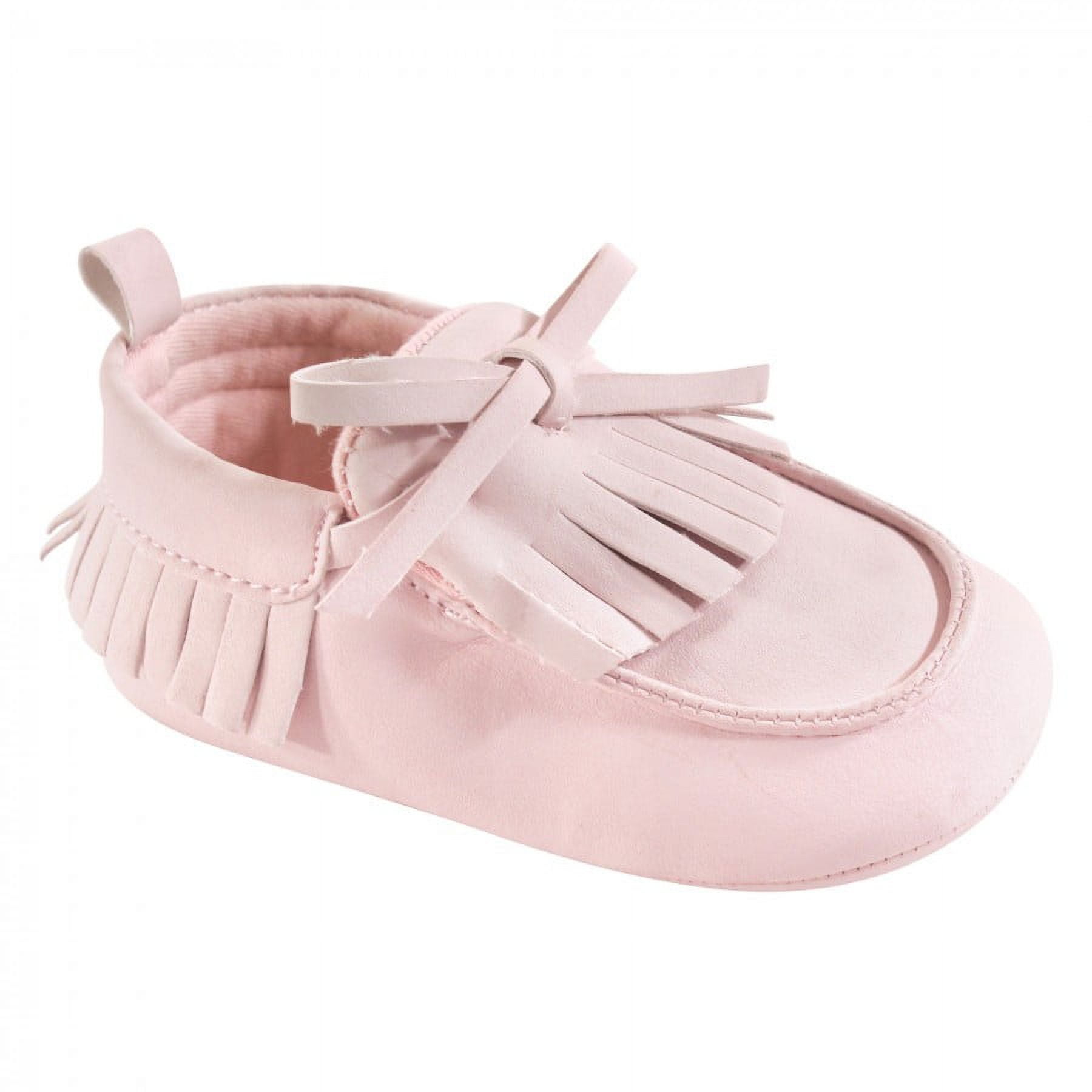 Hudson Baby Infant Girl Moccasin Shoes, Light Pink, 12-18 Months ...