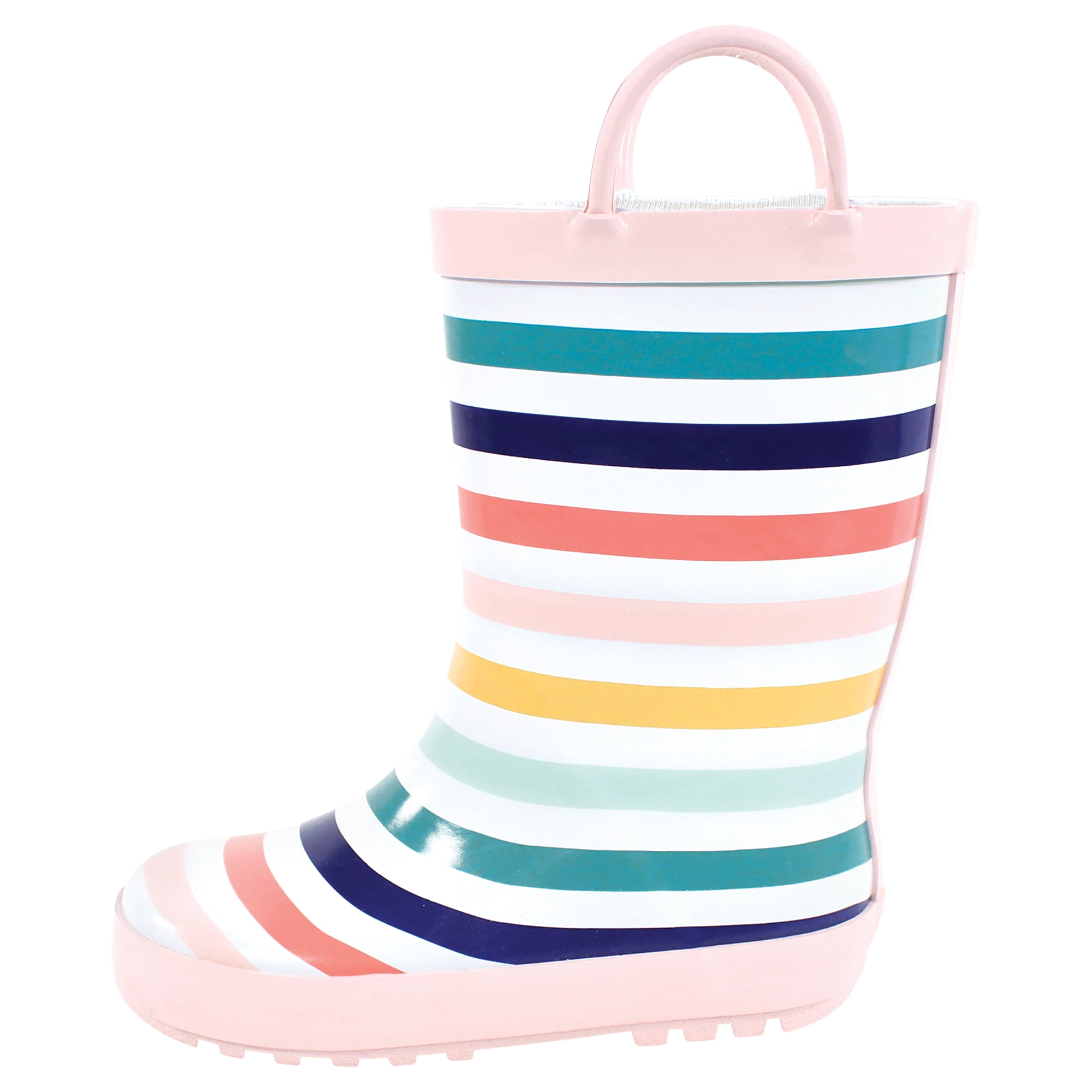 Hudson Baby, Infant Girl Rain Boots, Sunset Stripe, 4 Toddler - Walmart.com