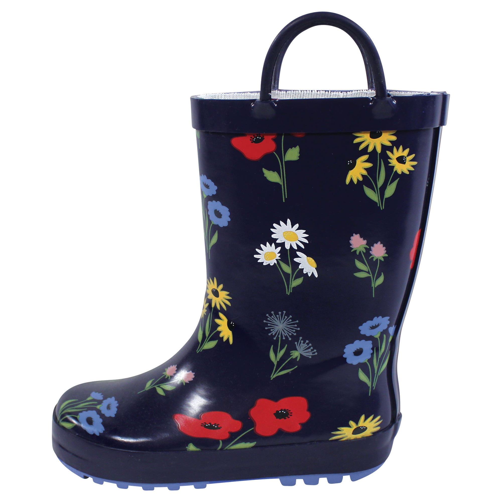 Hudson Baby Infant Girl Rain Boots, Wildflower, 7 Toddler - Walmart.com