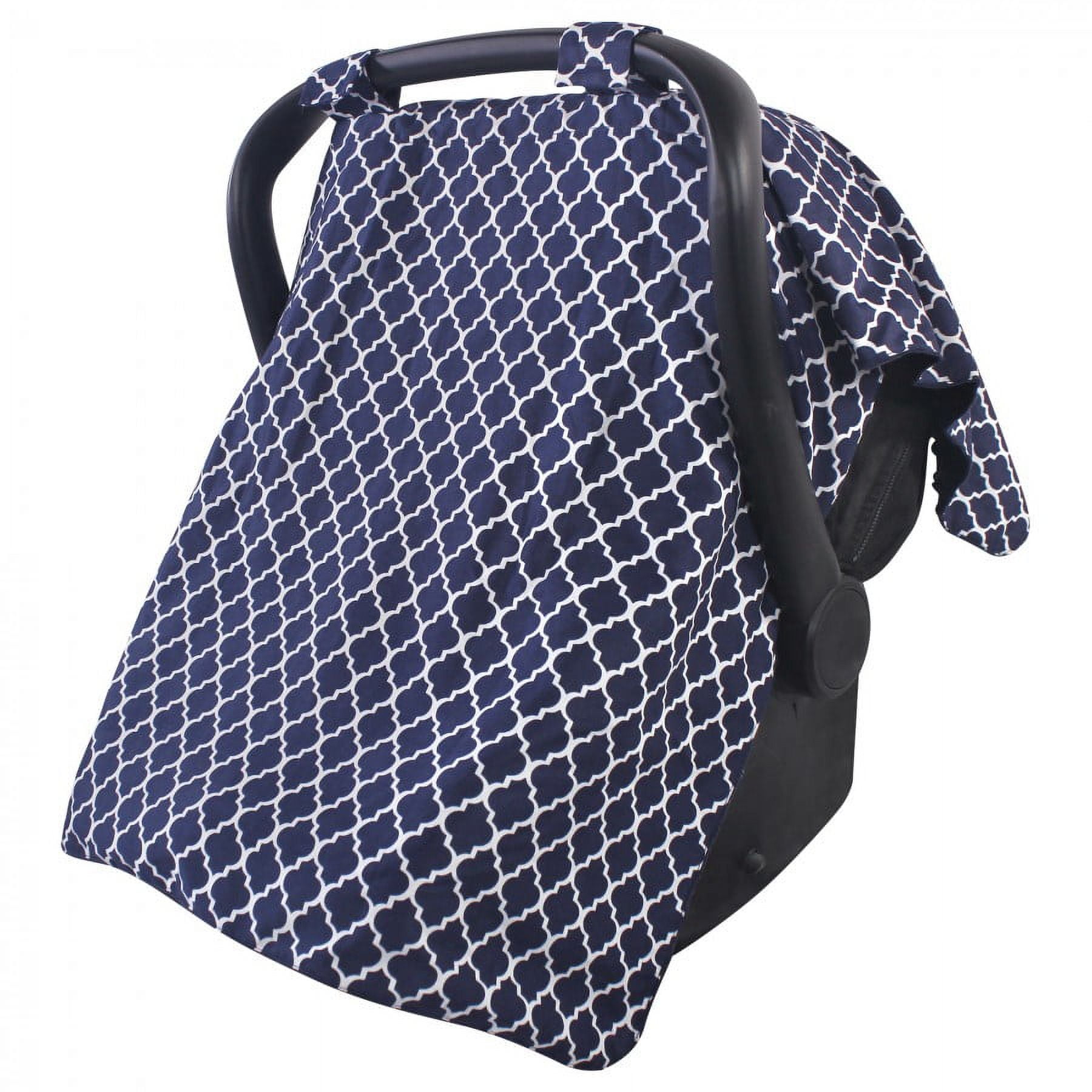 Hudson Baby Reversible Car Seat Cover, Travel Accessory, Navy Trellis ...