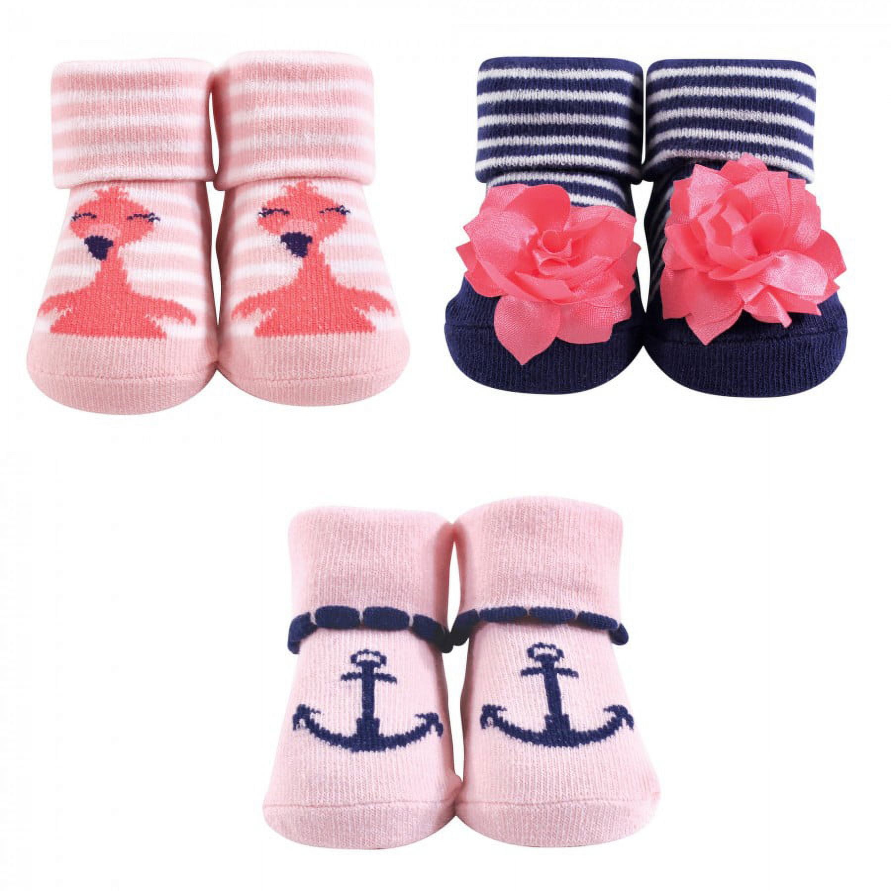 Hudson Baby Infant Girl Socks Boxed Giftset, Flamingo, One Size ...
