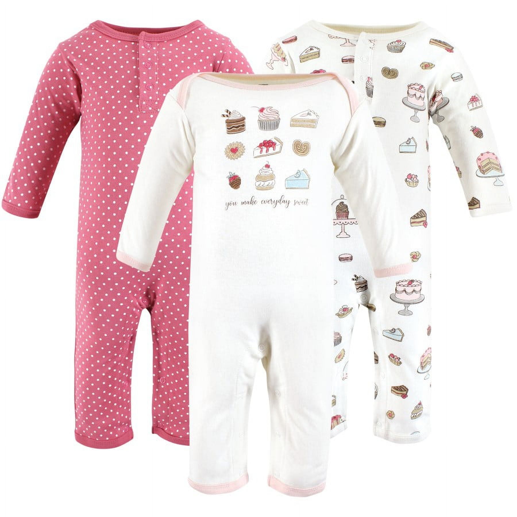 Hudson Baby Infant Girls Cotton Coveralls, Sweet Bakery, 0-3 Months ...