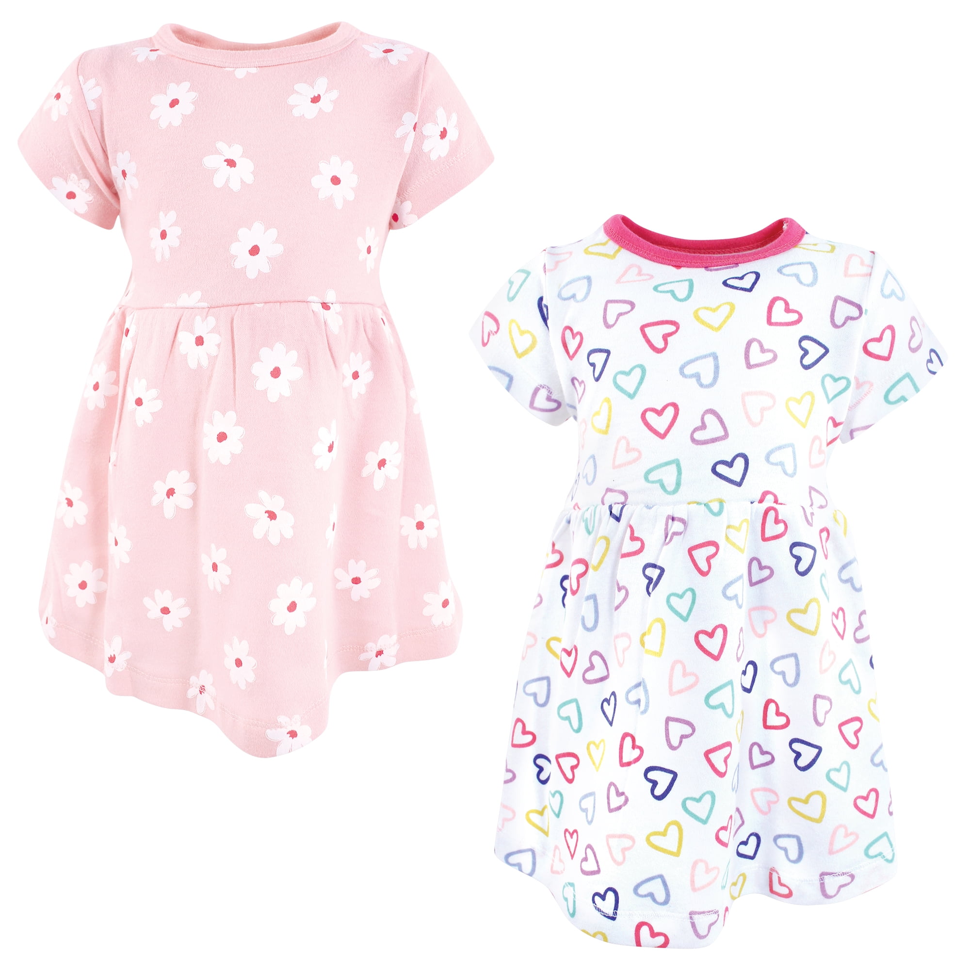 Hudson Baby Infant Girls Cotton Dresses, Fun Hearts, 9-12 Months ...
