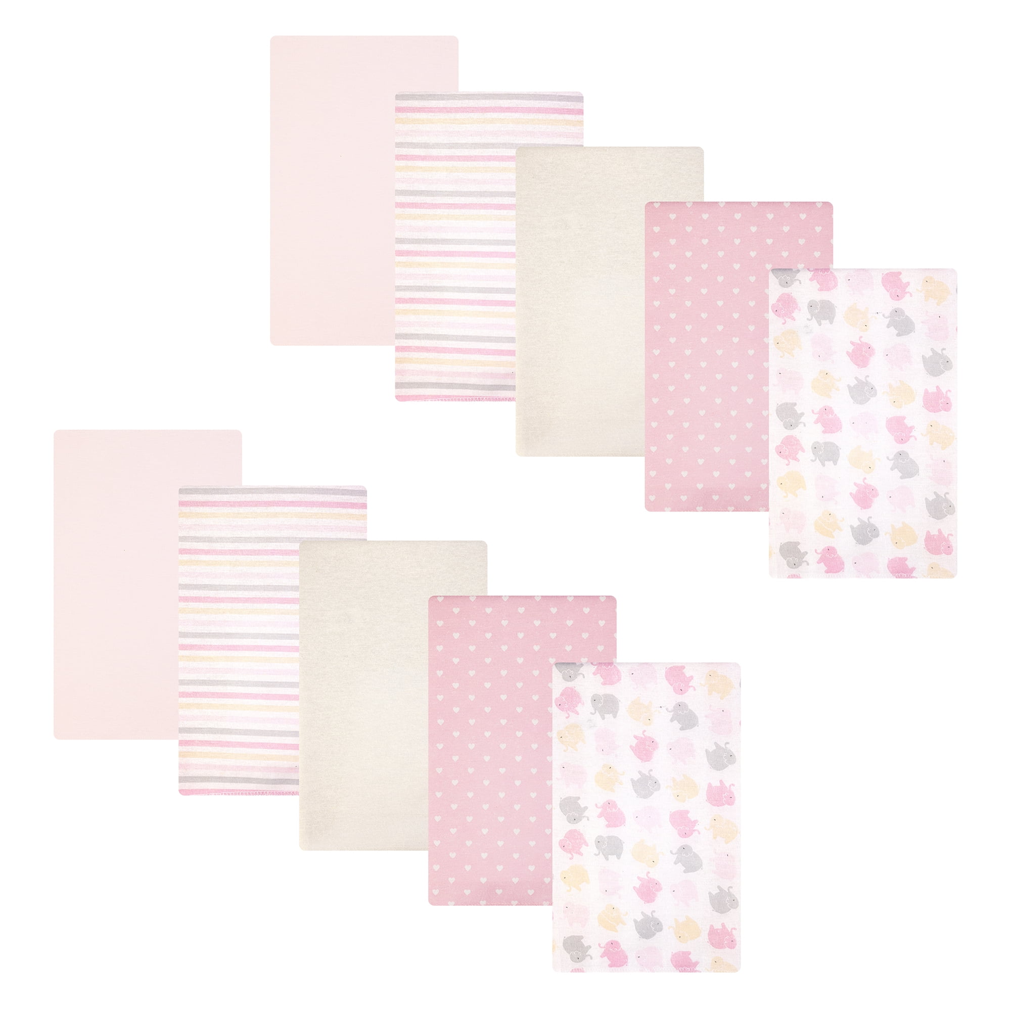 Hudson Baby Infant Girls Cotton Flannel Burp Cloths, Multi Color Girls ...