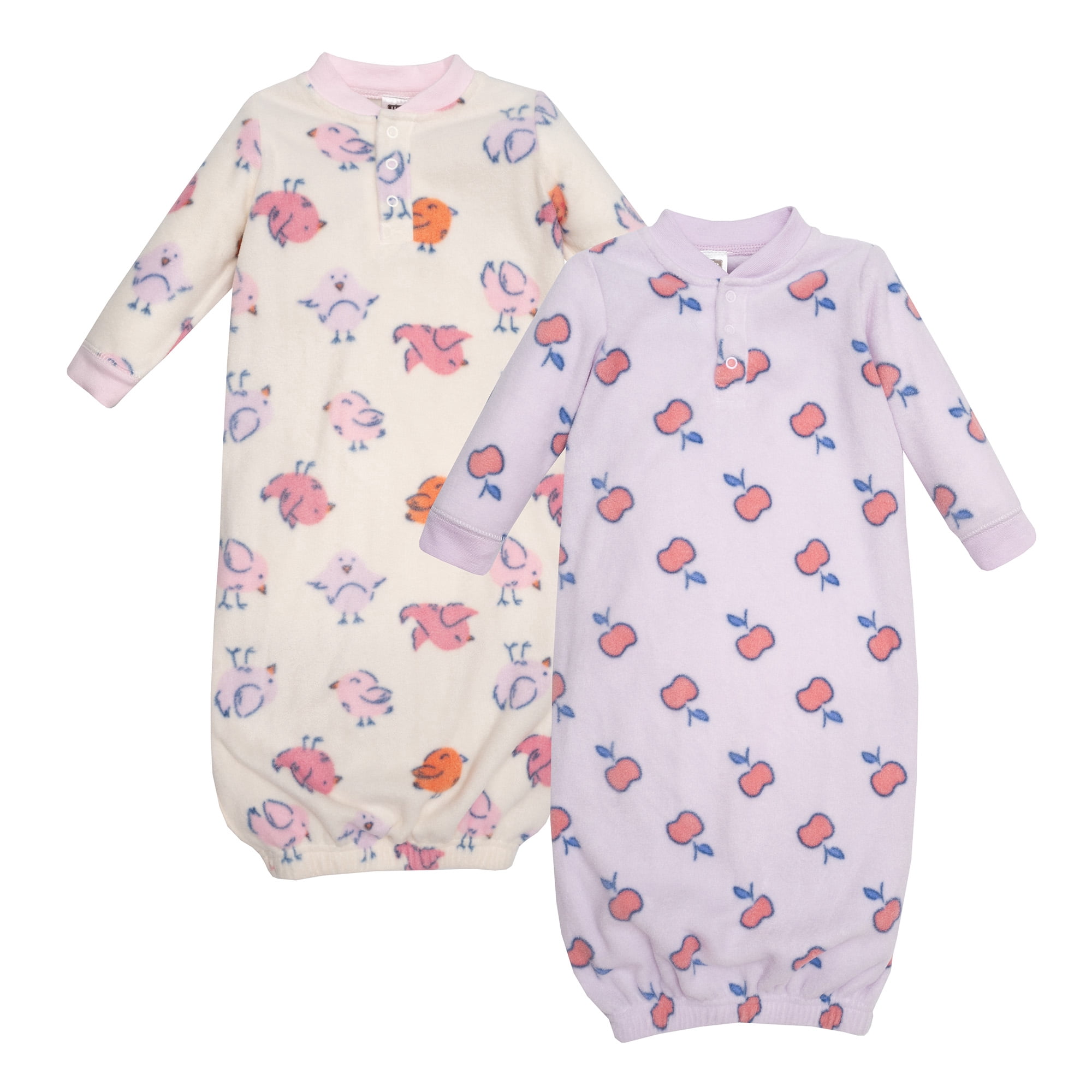 Hudson Baby Infant Girls Fleece Gowns, Baby Bird, 0-6 Months - Walmart.com