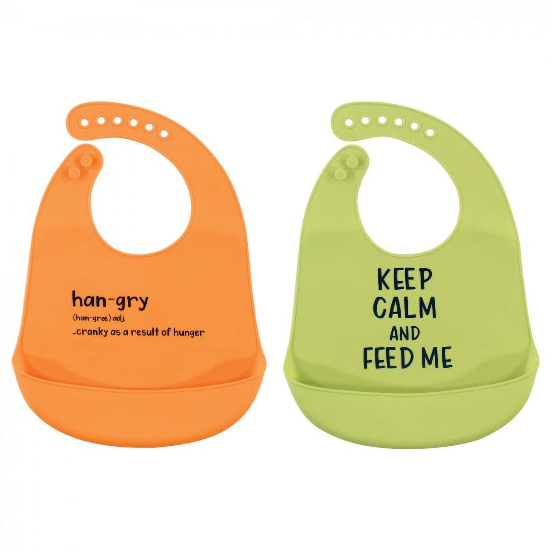 Hudson Baby Infant Silicone Bibs 2pk, Hangry, One Size - Walmart.com