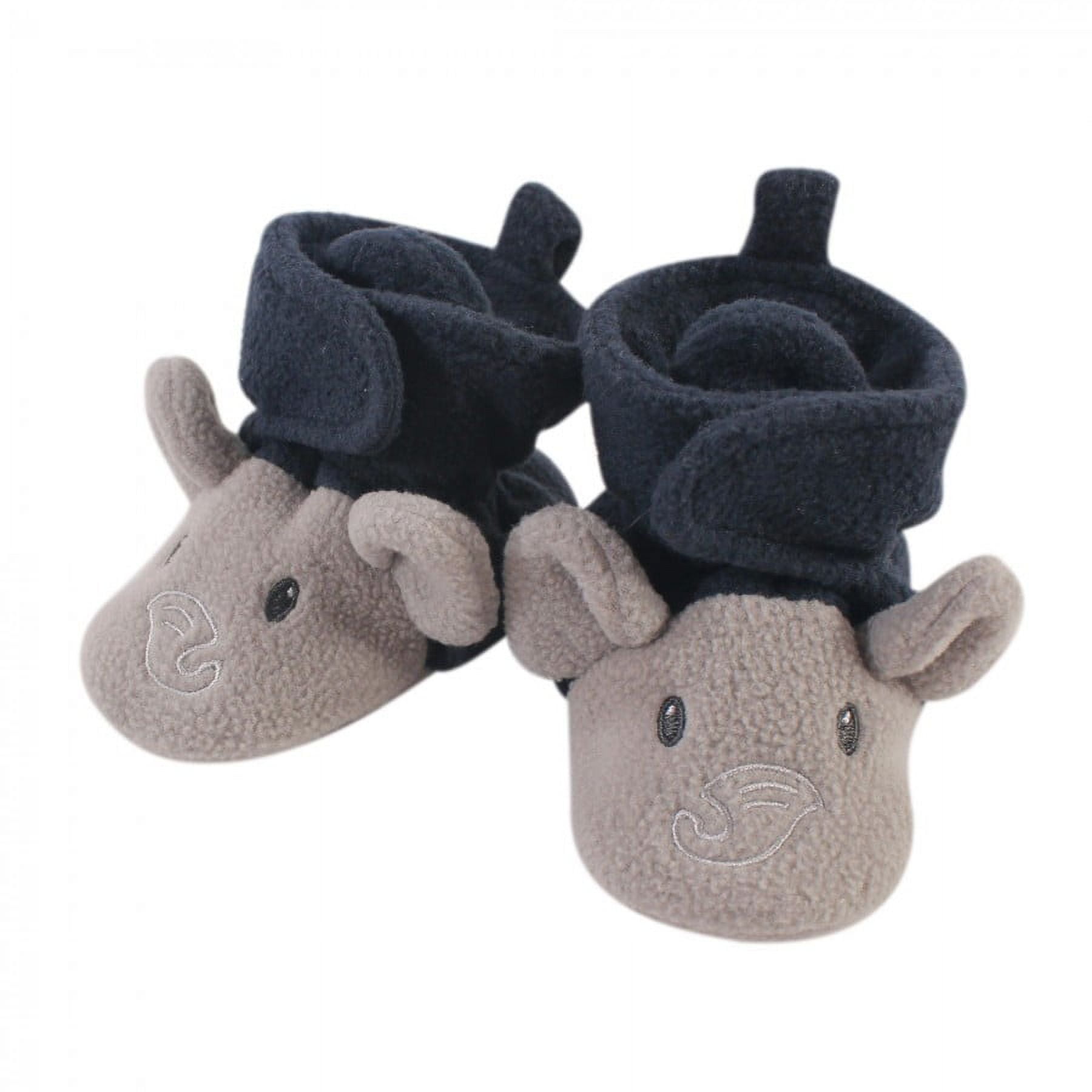 Hudson Baby Infant and Toddler Boy Cozy Fleece Booties, Navy Gray ...