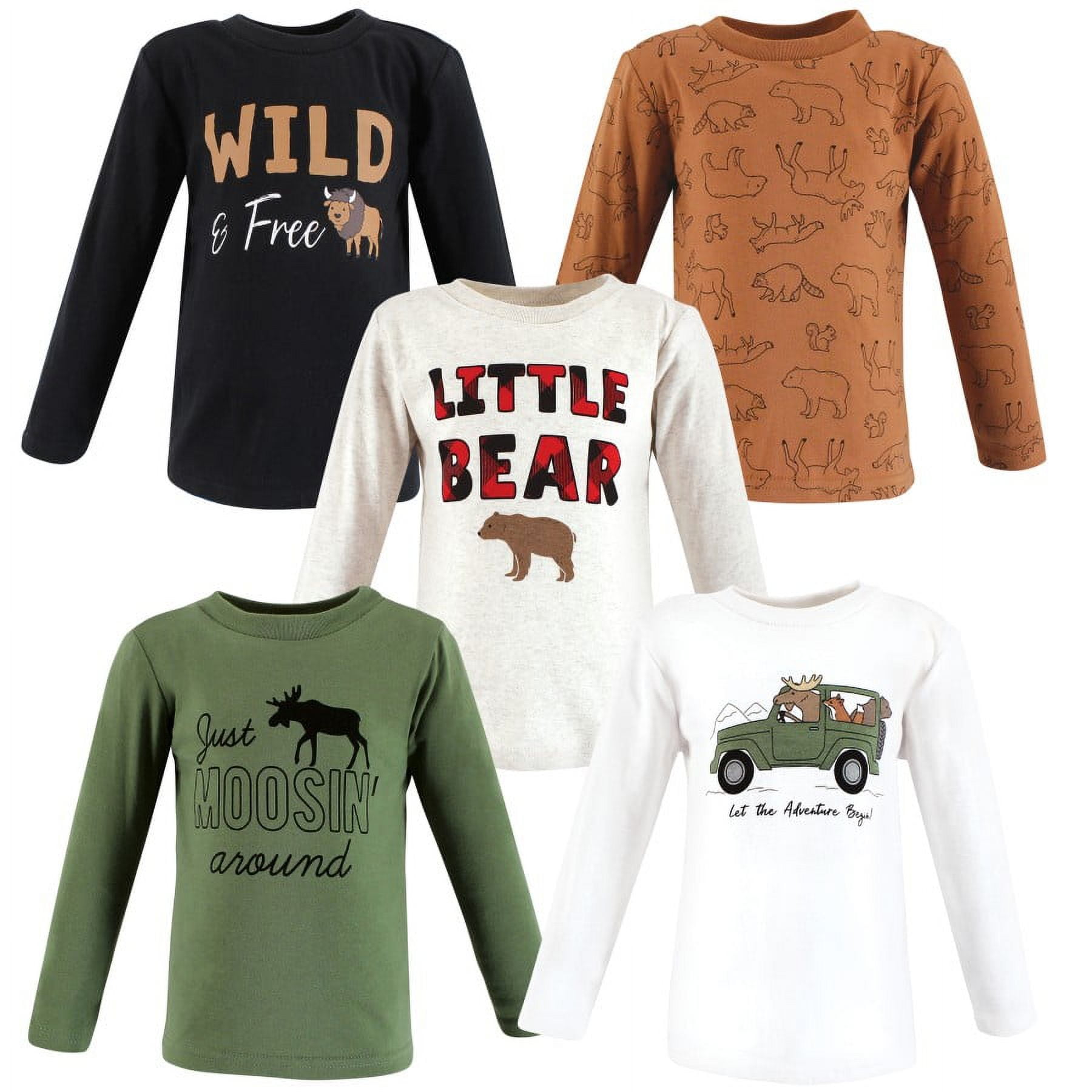 Hudson Baby Infant and Toddler Boy Long Sleeve T-Shirts, Animal ...